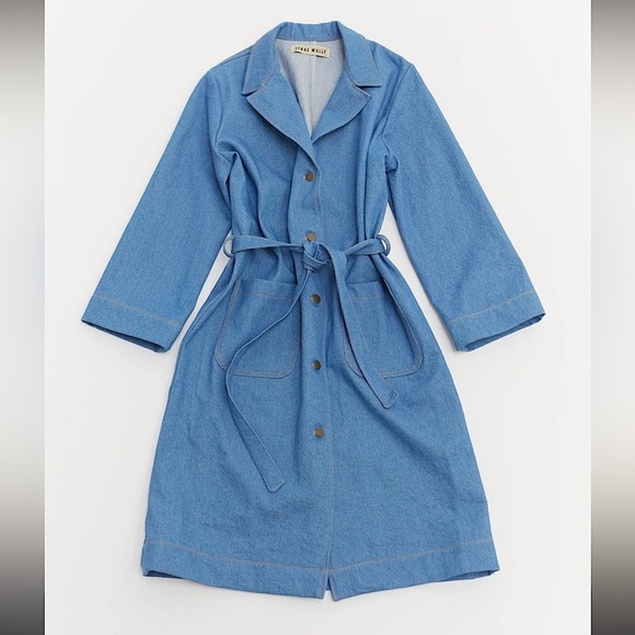 Lykke Wullf | Jackets & Coats | Iso Lykke Wullf Sky Blue Denim Duster ...